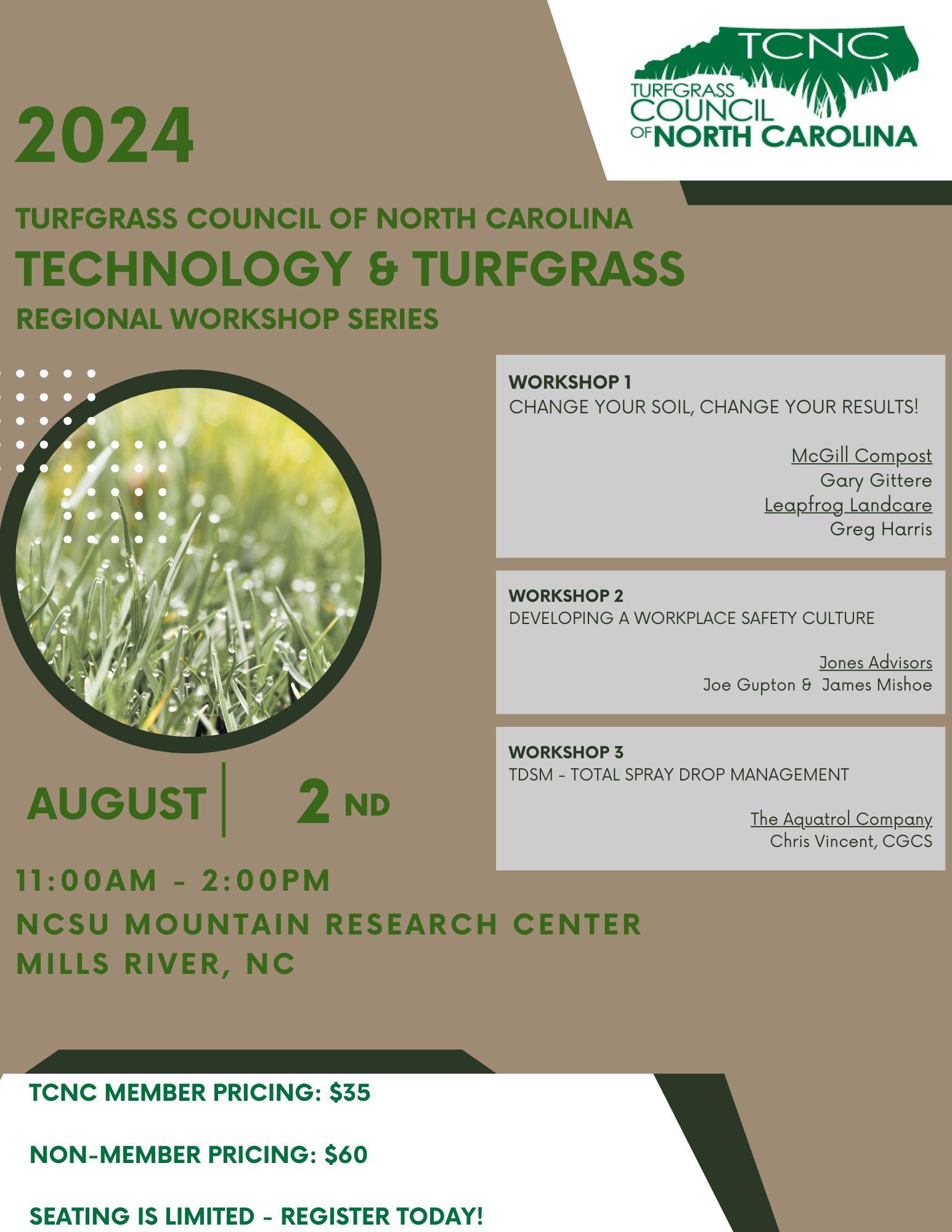 2024 Turfgrass & Technology Regional Workshop Series - Turfgrass ...